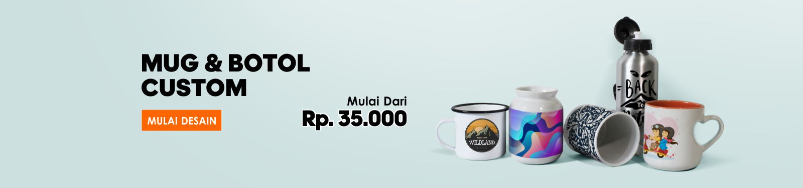 Buat Mug Custom Satuan, Botol Minum Custom Satuan, Bikin Mug Foto ...